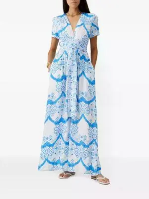 Melissa Odabash Lou Floral-print Maxi Dress - Blue