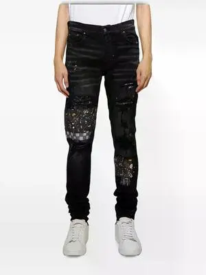 Amiri Paint-splatter Patched Jeans
