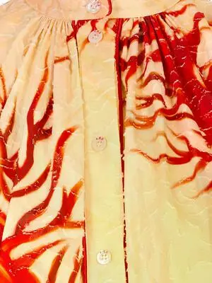 F.R.S FOR RESTLESS SLEEPERS Coral Print Maxi Dress - Yellow