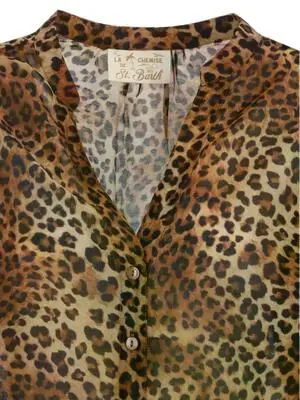 MC2 SAINT BARTH Leopard Print Button-down Shirt