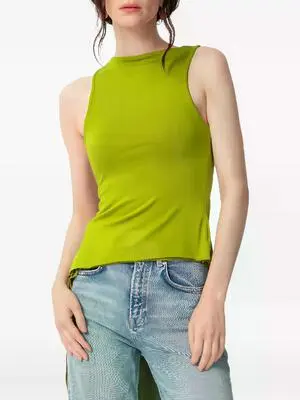 CONCEPTO Elio Draped Hardware Detail Top - Green
