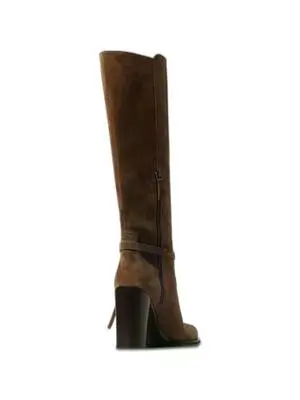 Brunello Cucinelli Suede Buckle Detail Boots