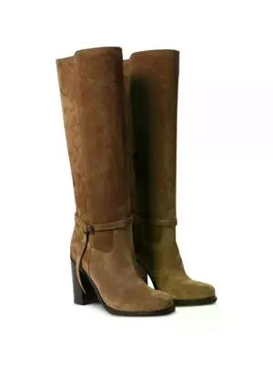Brunello Cucinelli Suede Buckle Detail Boots