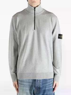 Stone Island Virgin Wool Quarter-zip Sweater