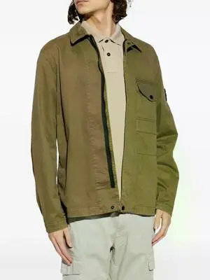 Stone Island Logo-patch Zip-up Shirt