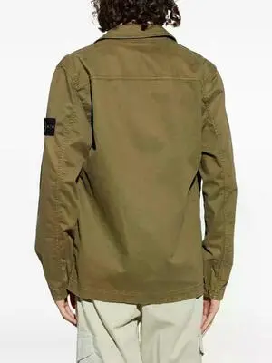 Stone Island Logo-patch Zip-up Shirt