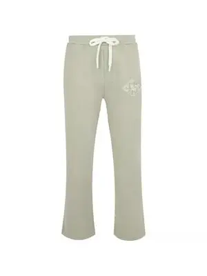 EXIT SOCIETY Fractured X Logo-print Drawstring Track Pants - Neutrals