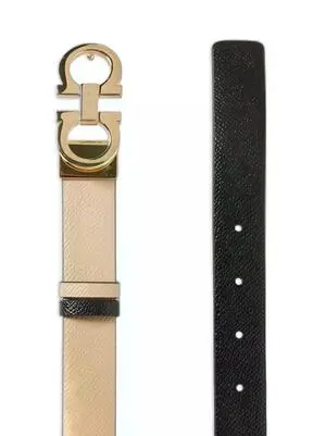 FERRAGAMO Gancini Reversible Belt - Black