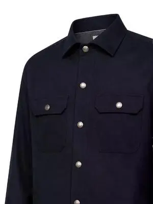 Brunello Cucinelli Virgin-wool Snap-button Shirt