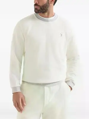 Brunello Cucinelli Cotton French Terry Sweatshirt With Embroidery