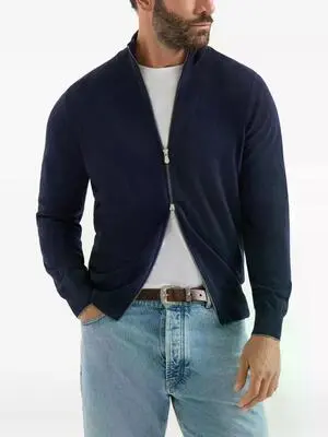 Brunello Cucinelli Cashmere High-neck Zipper Cardigan