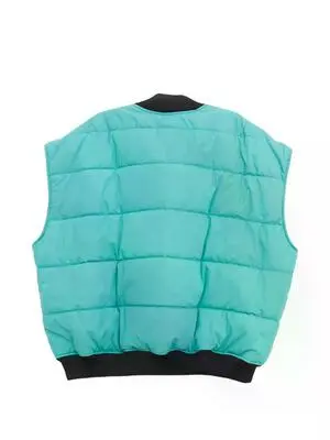 WILLY CHAVARRIA Quilted Logo-print Reversible Gilet