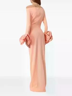 Solace London Off-the-shoulder Long-sleeved Dress