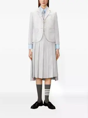 Thom Browne 4-bar Linen Shirt - Blue