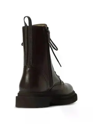 Brunello Cucinelli Shearling Monile Ankle Boots