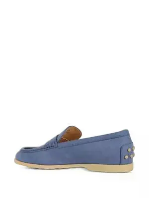 TOD'S Calfskin Nubuck Gommino Loafers