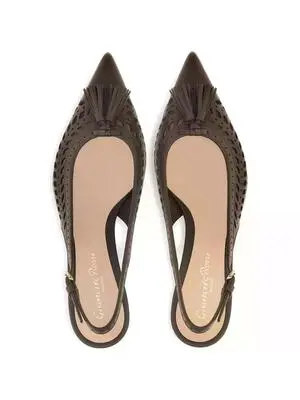 GIANVITO ROSSI Laser-cut Slingback Pumps