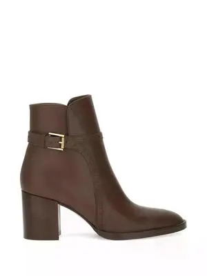 GIANVITO ROSSI Buckle-strap Brogue Detail Ankle Boots