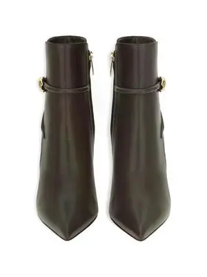GIANVITO ROSSI Buckle-detail Leather Ankle Boots