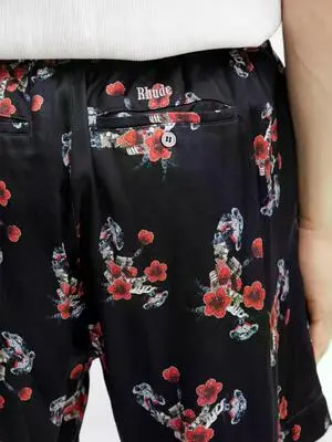 Rhude Silk Floral Print Shorts