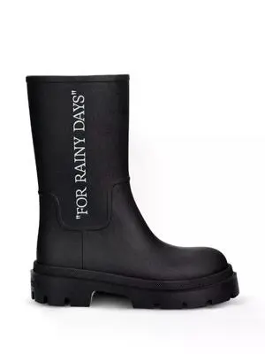 Off-White Reboot Slogan-print Chunky-sole Boots - Black