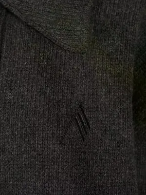 Attico Logo Embroidered Ribbed Cardigan