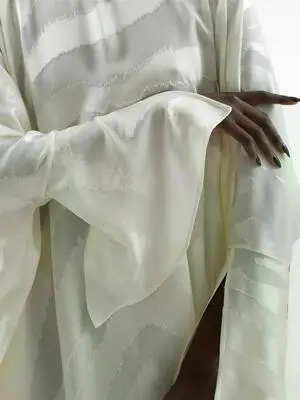 TALLER MARMO Ivory Fil-coupé Kaftan Dress