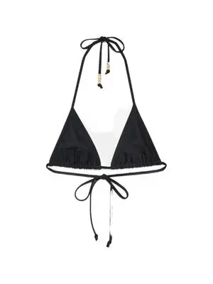 JW Anderson Bead-embellished Triangle Bikini Top - Black