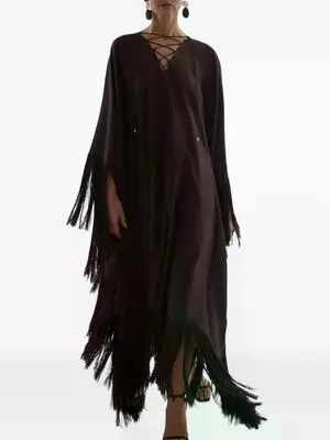 TALLER MARMO Fringed Kaftan Dress