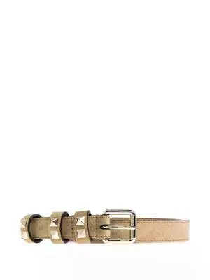 Valentino Garavani Valentino Garavani Rockstud Suede Belt Neutrals