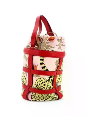 Hermès Musardine Printed Silk And Leather Bucket Bag