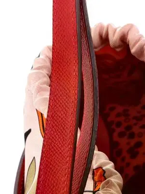 Hermès Musardine Printed Silk And Leather Bucket Bag