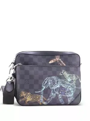 LOUIS VUITTON Trio Messenger Bag Limited Edition Wild Animals Damier Graphite - Black