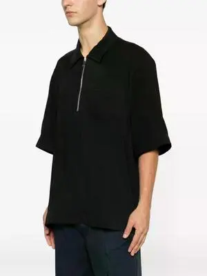 YES LONDON Quarter-zip Short-sleeve Polo Shirt