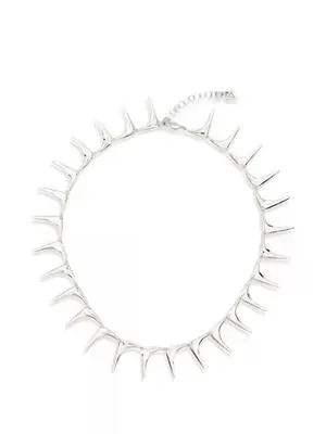 LAG WORLD Boomerang Choker Necklace - Silver
