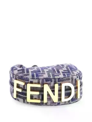 Fendi Zucca Canvas Mini Hobo Bag - Blue