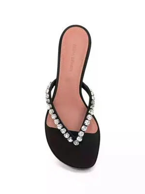 Amina Muaddi Gigi Thong Crystal-embellished Sandals