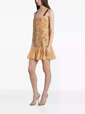 Alice + Olivia Linnea Embellished Ruffled Mini Dress