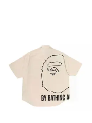 A BATHING APE Ape Head Logo-print Shirt - Neutrals