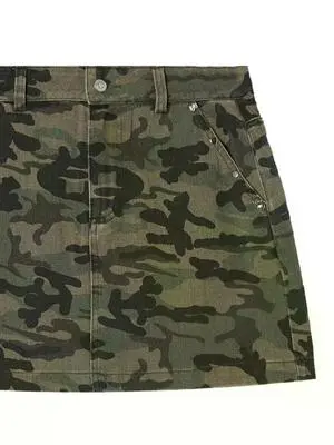 MINI CREAM Camouflage Print Studded Skirt