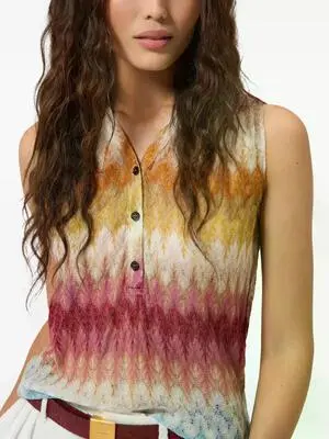 Missoni Zigzag-knit Sleeveless Top
