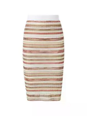 Missoni Striped Ribbed Knit Skirt - Neutrals