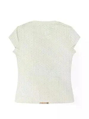 PRAYING Graphic Print Pointelle T-shirt