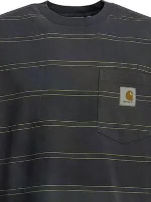 Carhartt Work In Progress Striped-print Pocket T-shirt