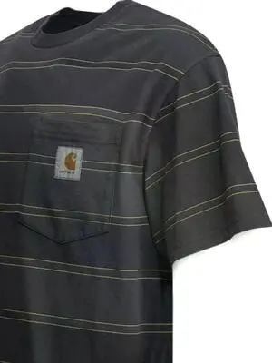 Carhartt Work In Progress Striped-print Pocket T-shirt