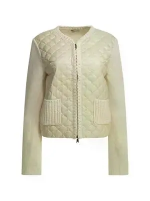 Moncler Quilted Down Panel Knitted Sweater