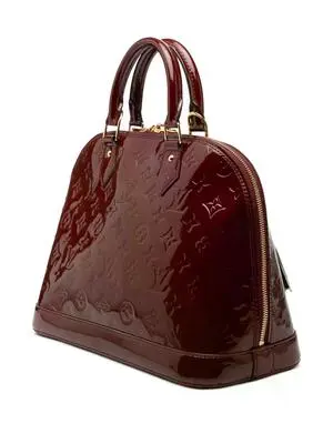 LOUIS VUITTON Monogram Vernis Alma Pm Handbag - Red