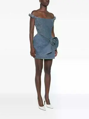 Magda Butrym Off-the-shoulder Floral Mini Dress