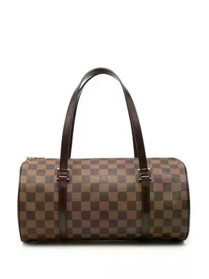 LOUIS VUITTON 2003 Damier Ebene Papillon 30 Handbag - Brown