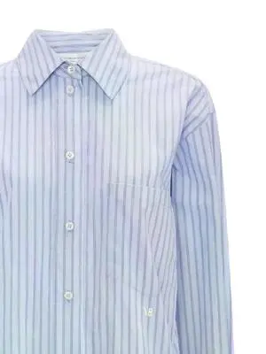 Victoria Beckham Striped Cotton Shirt - Blue
